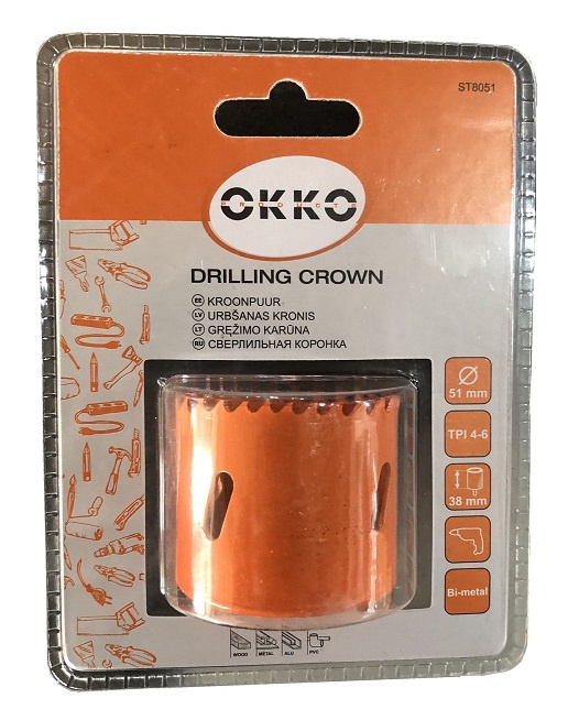 Bimetāla kroņurbis metālam 51mm OKKO, Kroņurbji kokam un metālam ...
