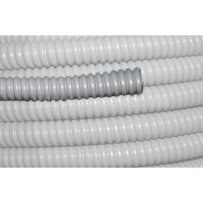 Caurule gofrēta metāla ar PVC pārklājumu 17/22.5 pelēka 10m, Gofrētas ...