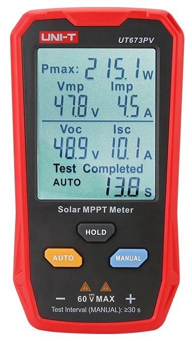 Solārais MPPT testeris UT673PV (UNI-T), Indikatori un multimetri ...